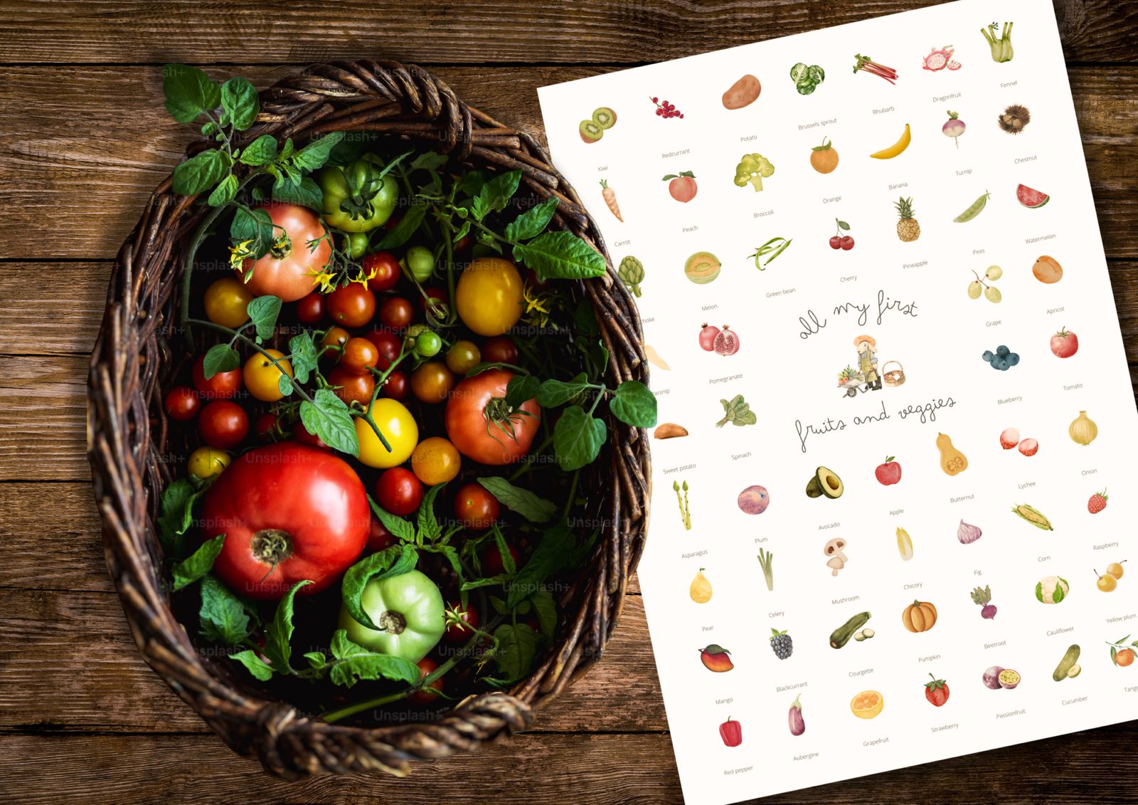 Weaning Gifts | 'all my first fruits & veggies' print – mybabydays.com
